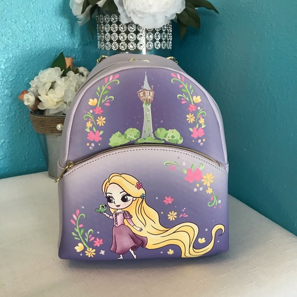 Loungefly | Bags | Loungefly Tangled Chibi Rapunzel Mini Backpack ...